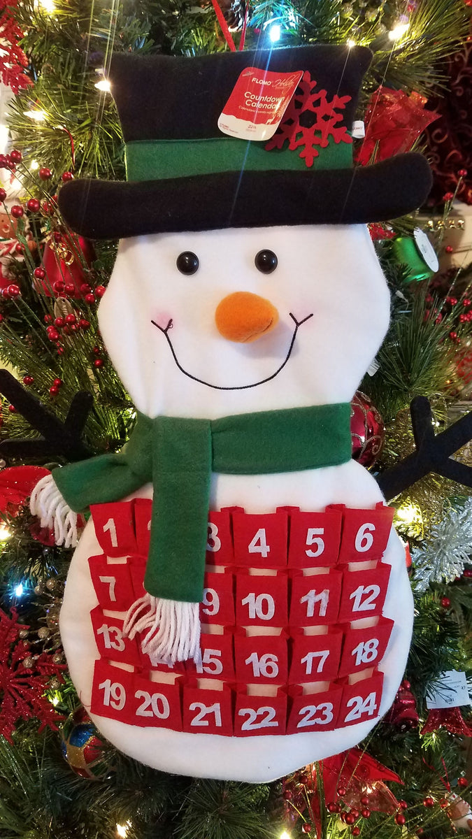 Snowman countdown to Christmas felt 22" – THE CHRISTMAS RANCH